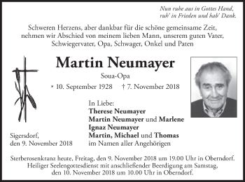 Traueranzeigen von Martin Neumayer | trauer.merkur.de