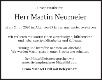 Traueranzeigen von Martin Neumeier | trauer.merkur.de