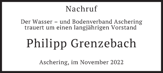 Traueranzeigen von Philipp Grenzebach | trauer.merkur.de