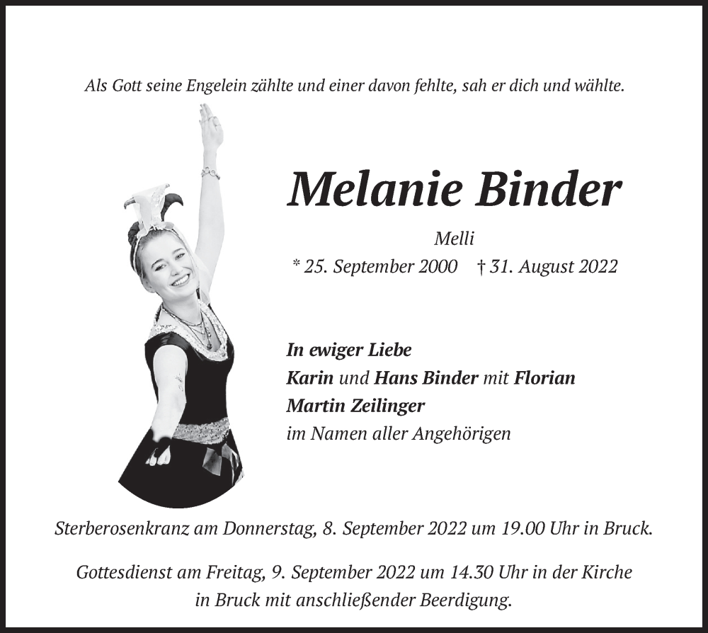Traueranzeigen von Melanie Binder | trauer.merkur.de